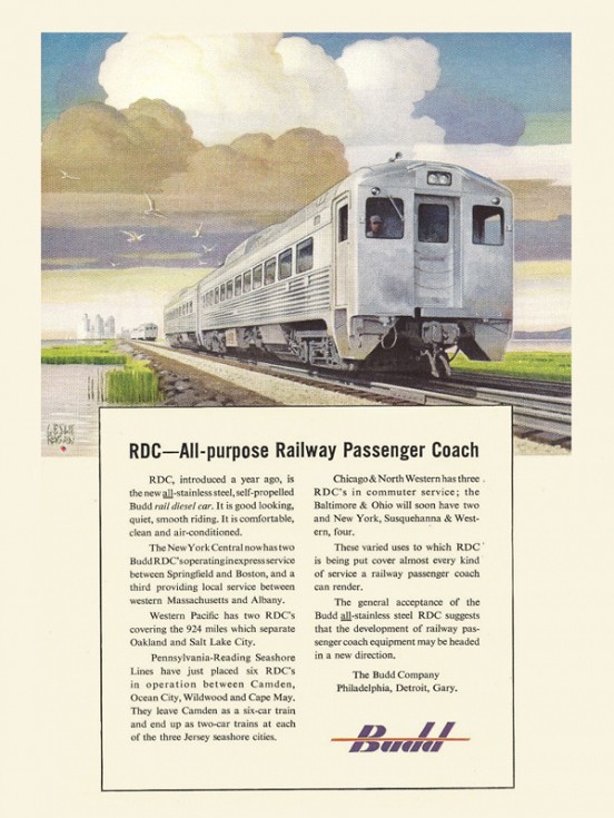The Budd Rail Diesel Car, and more art from Leslie Ragan – I Ride The ...