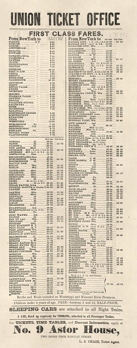 Buy your train tickets at the Union Ticket Office, 1861 – I Ride The ...