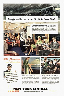 Vintage Holiday & Winter New York Central Ads – I Ride The Harlem Line