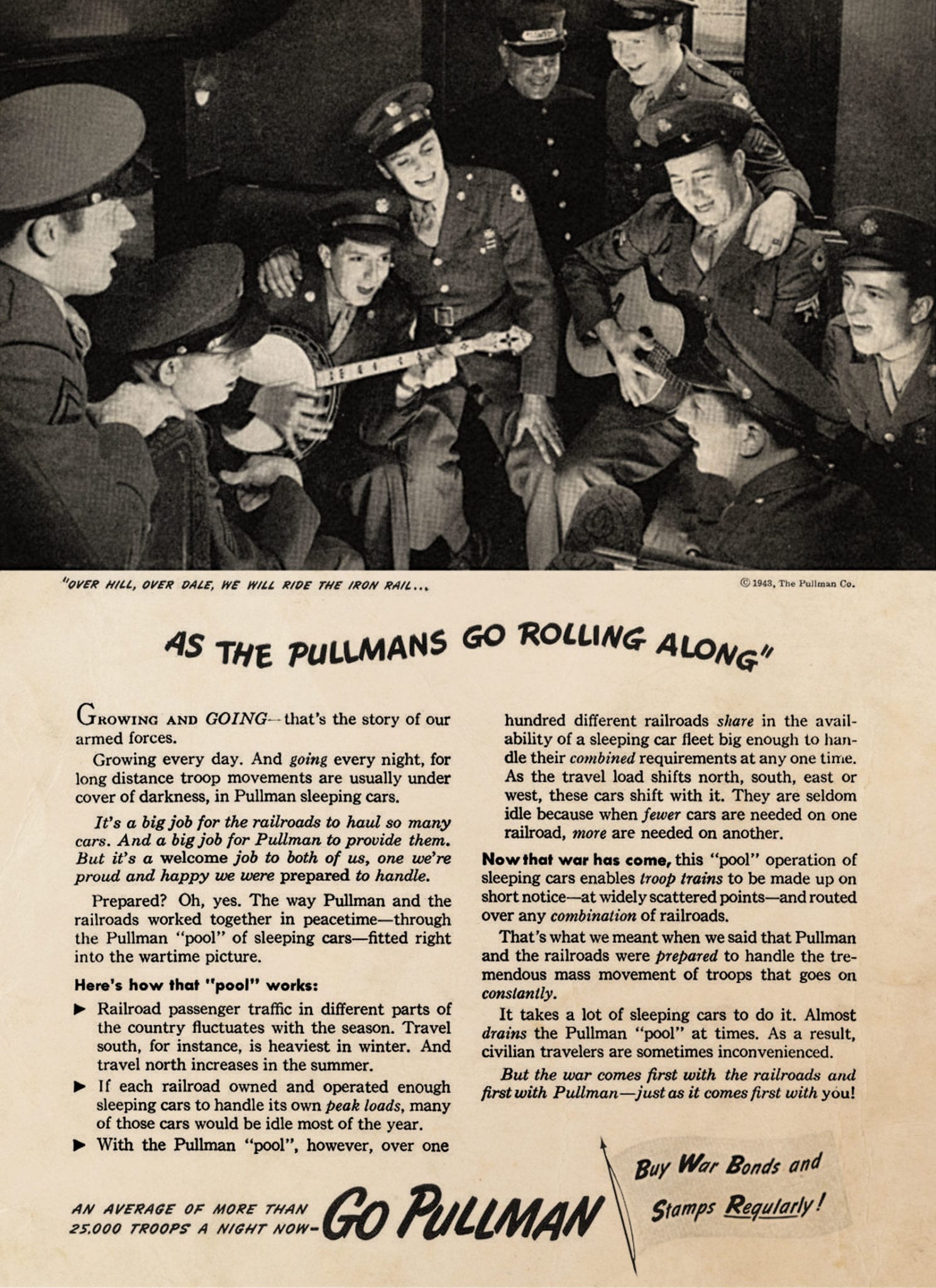 Sleep Going to Keep Going: Pullman War Ads, Part 1 – I Ride The Harlem Line